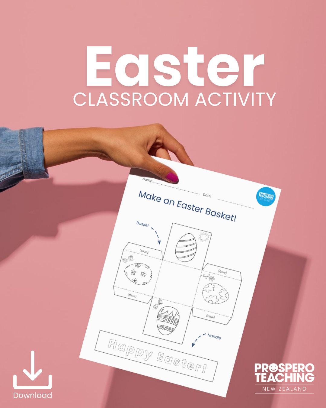 Easter Basket Classroom Craft Activity | Free Printable for Teachers